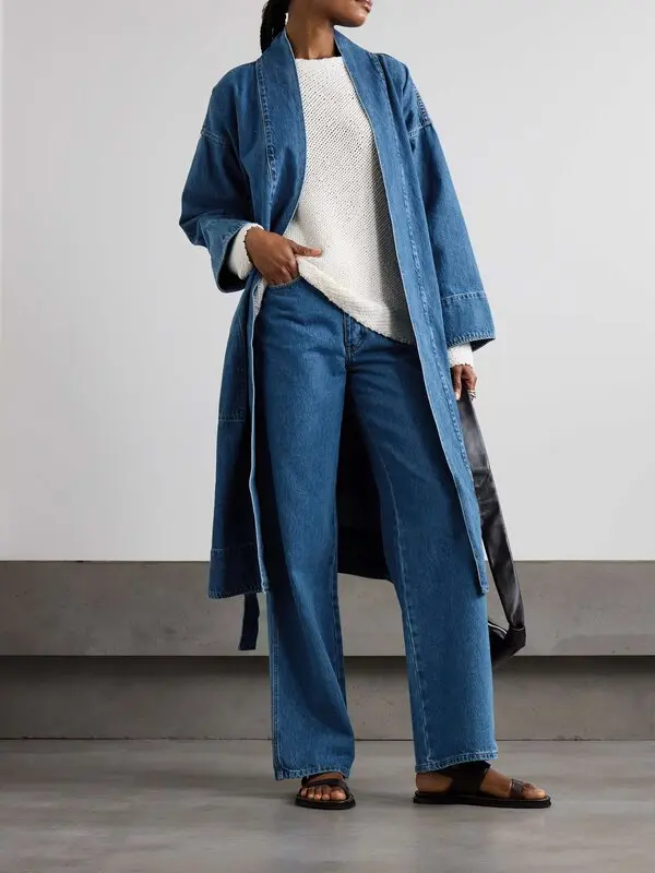 Mara Hoffman Adrian Belted Organic Denim Coat - Dark Denim